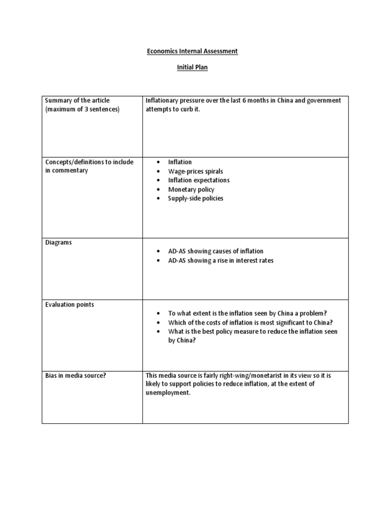 IA Initial Plan Example | PDF