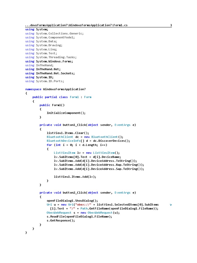Bluetooth Device Discovery App Code | PDF | Computers