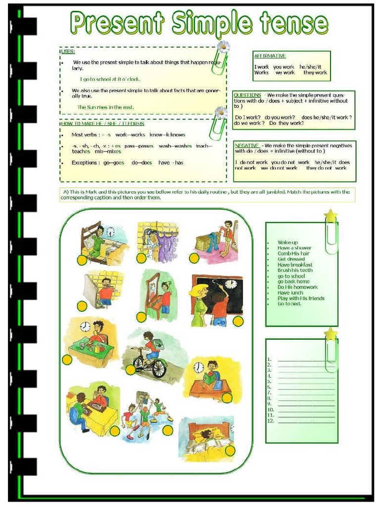 The Present Simple Tense Resuelto | PDF | Linguistic Morphology | Linguistic Typology