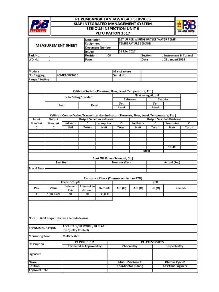 Temperature Sensor Update | PDF