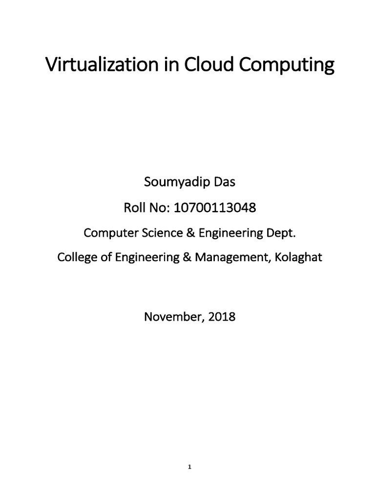 Cloud Virtualization Essentials | PDF | Virtualization | Cloud Computing