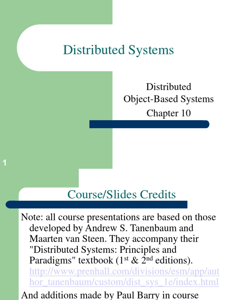 Distributed Object-Based Systems | Download Free PDF | Enterprise Java Beans | Replication ...