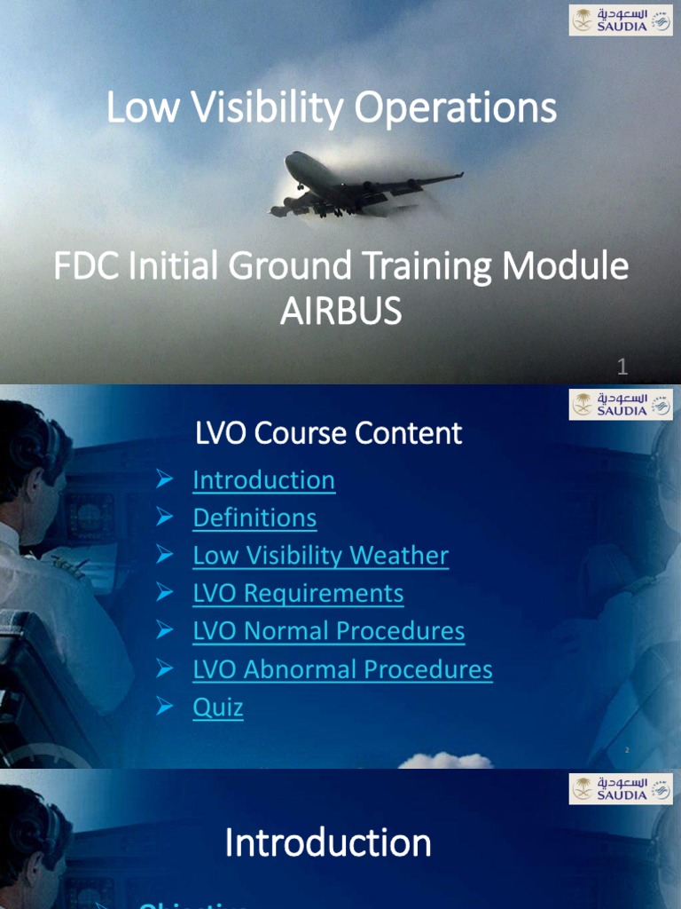 Low Visibility Operations: FDC Initial Ground Training Module Airbus ...