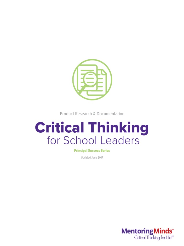 Critical Thinking For School Leaders | PDF | Critical Thinking | Teachers