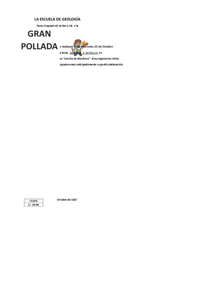 Formato Pollada | PDF