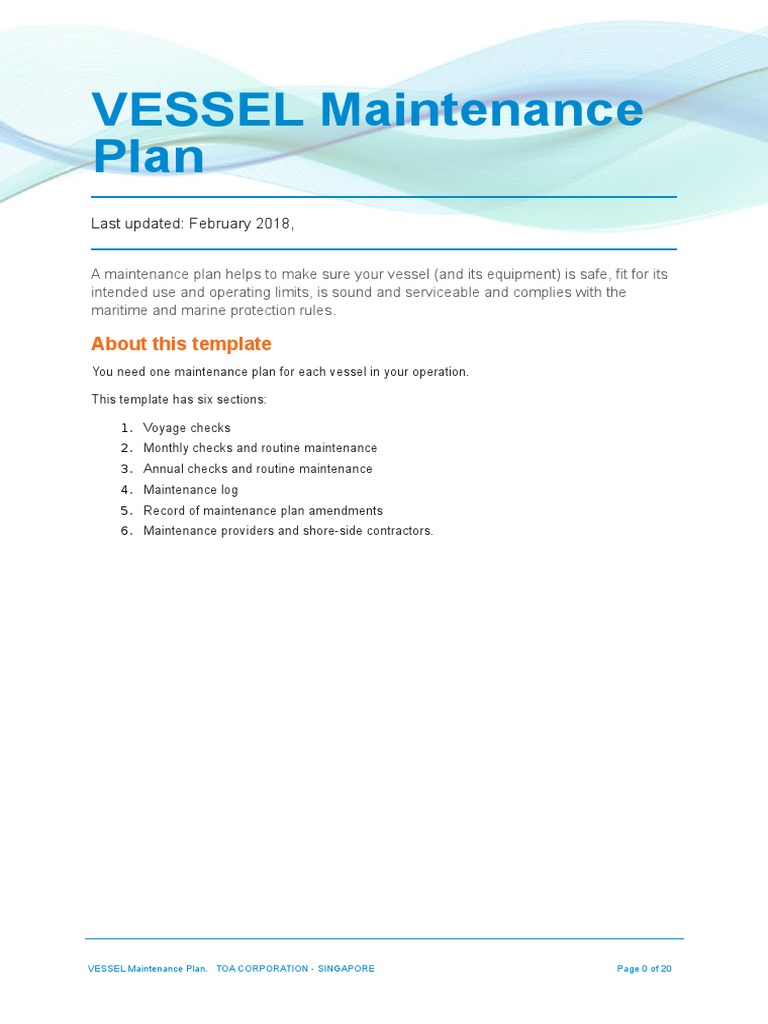 Maintenance Checklist For The Master Good - Maintenance - On - Board ...