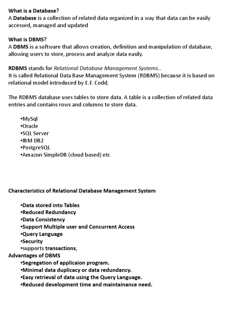 Introduction to Databases & SQL | PDF | Sql | Databases