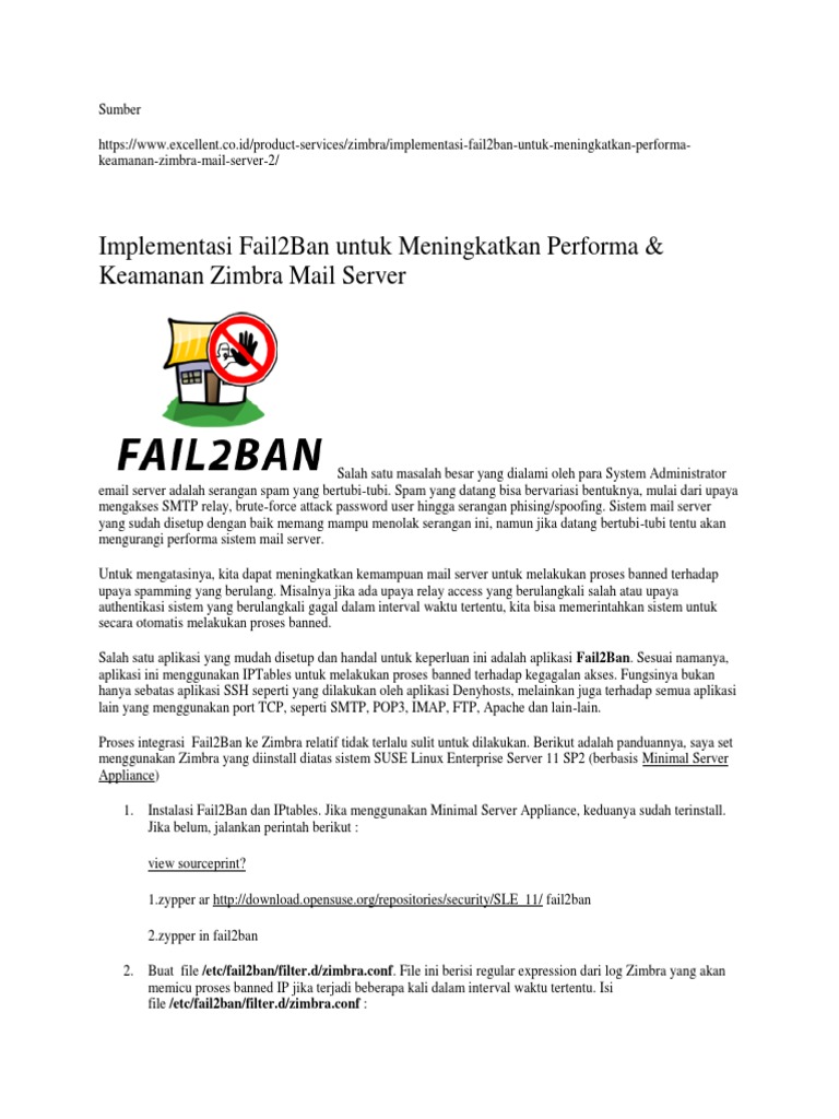 Tutorial Fail2Ban | PDF | Network Architecture | Telecommunications
