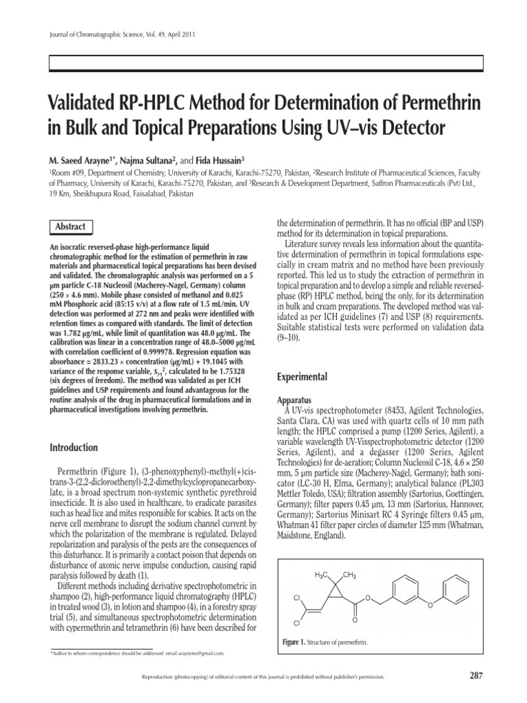 Permethrin Technical | PDF | High Performance Liquid Chromatography ...