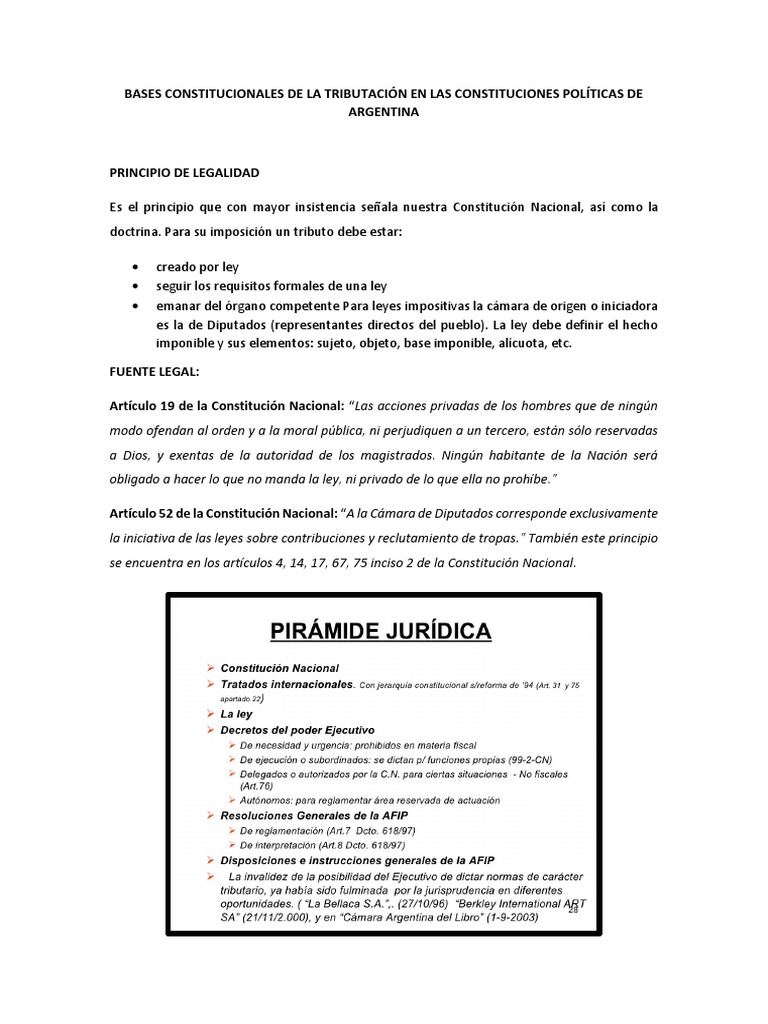 Bases Constitucionales de La Tributación en Las Constituciones ...