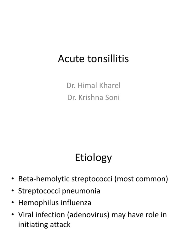 Acute Tonsillitis | PDF