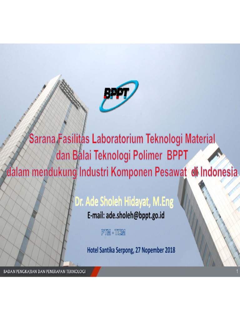 Sarana Fasilitas Lab BPPT | PDF | Tire | Physical Sciences