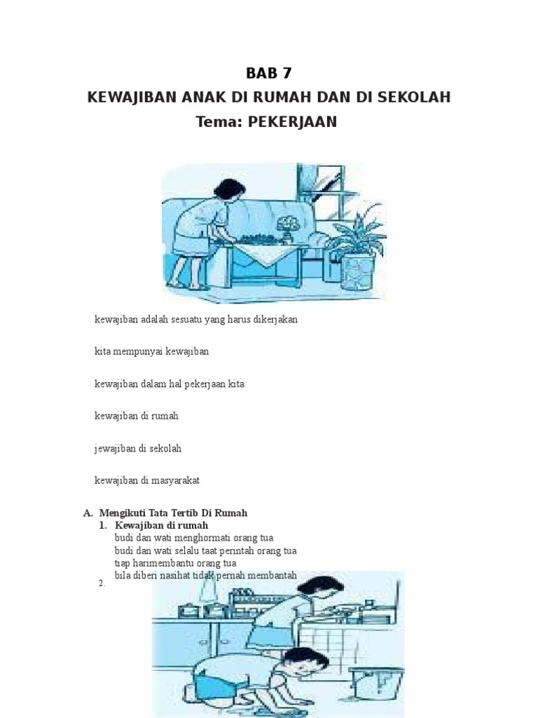 Bab 7 PKN Kelas 1 Sd-Mi | PDF