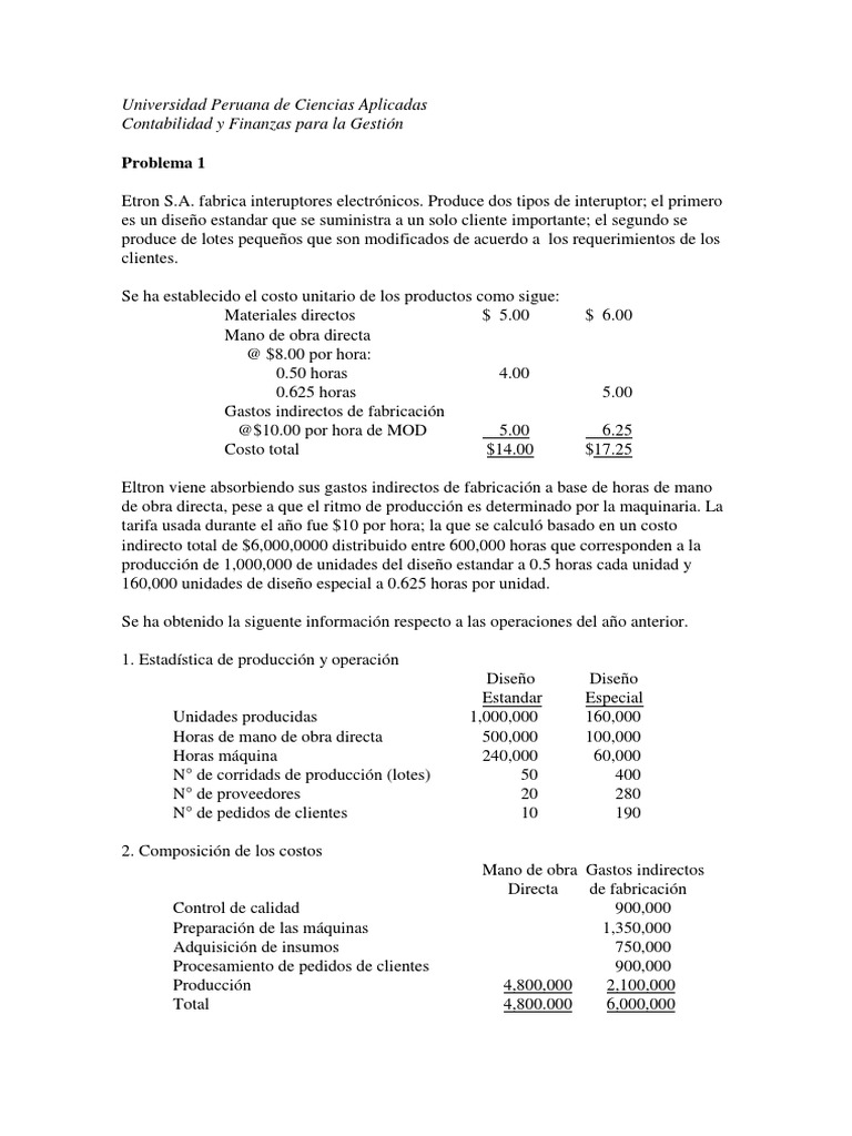 Problemas ABC | PDF | Economias | Business