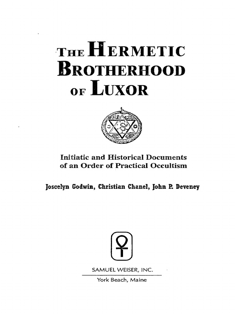 Godwin Joscelyn The Hermetic Brotherhood of Luxor PDF | PDF