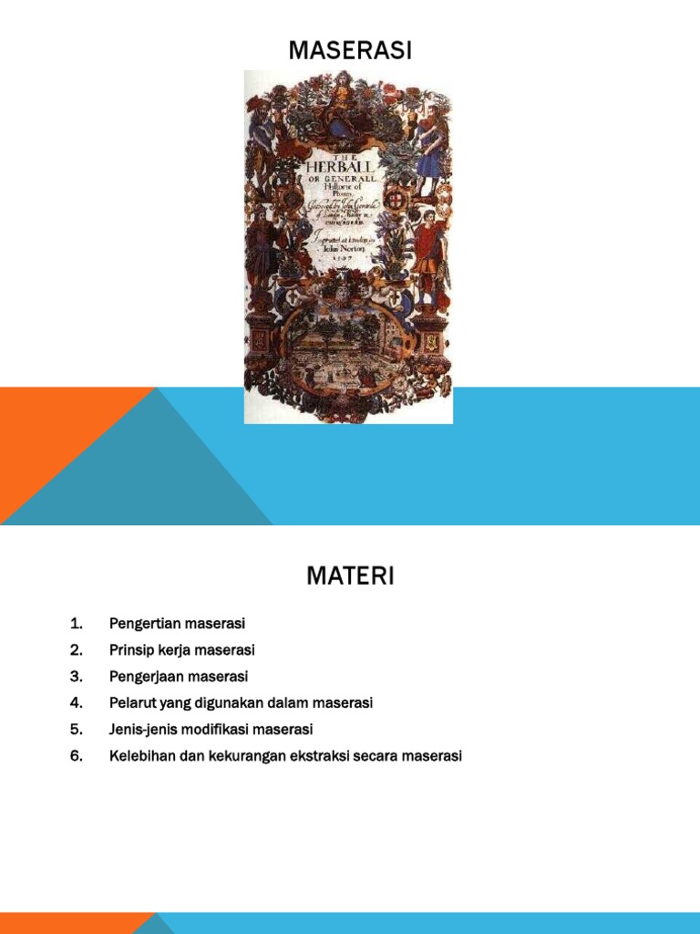 Proses dan Modifikasi Maserasi | PDF