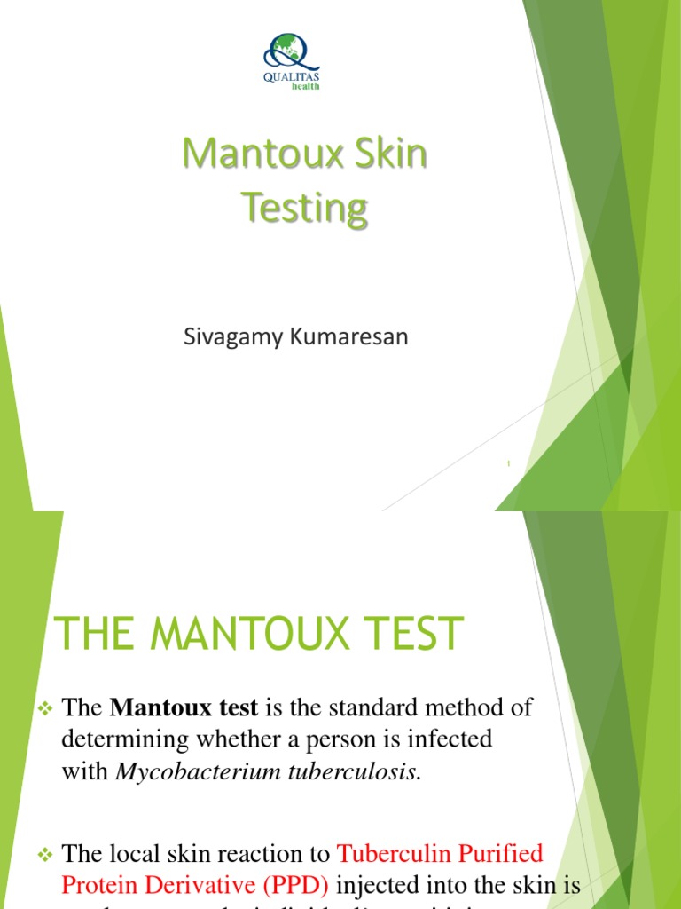 Mantoux Skin Testing: Sivagamy Kumaresan | Download Free PDF ...