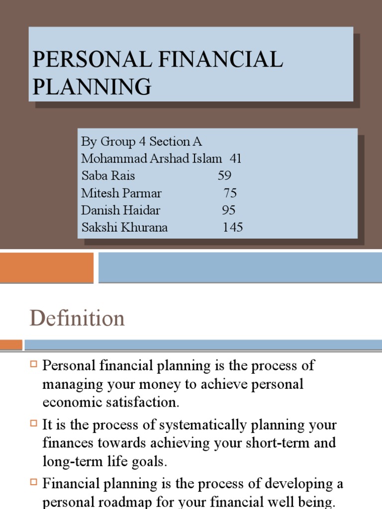Personal Financial Planning Personal Financial Planning | PDF ...