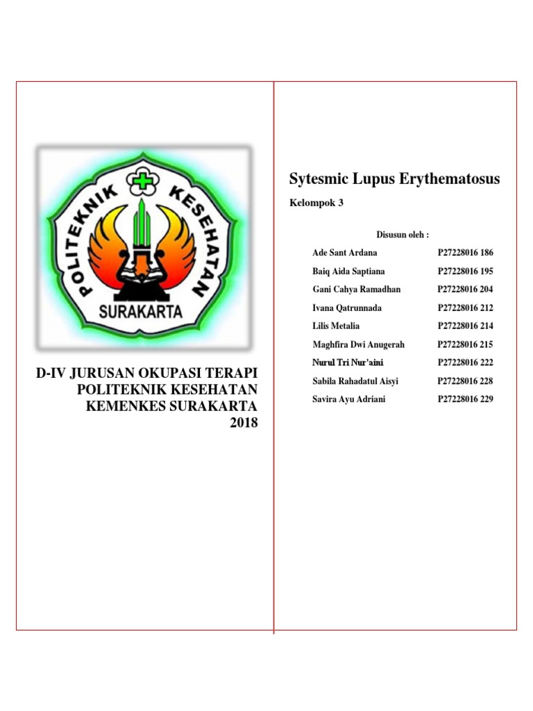 Intervensi Okupasi Terapi Pada Sytesmic Lupus Erythematosus (SLE) | PDF