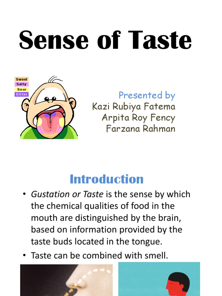 Sense of Taste | PDF | Taste | Senses