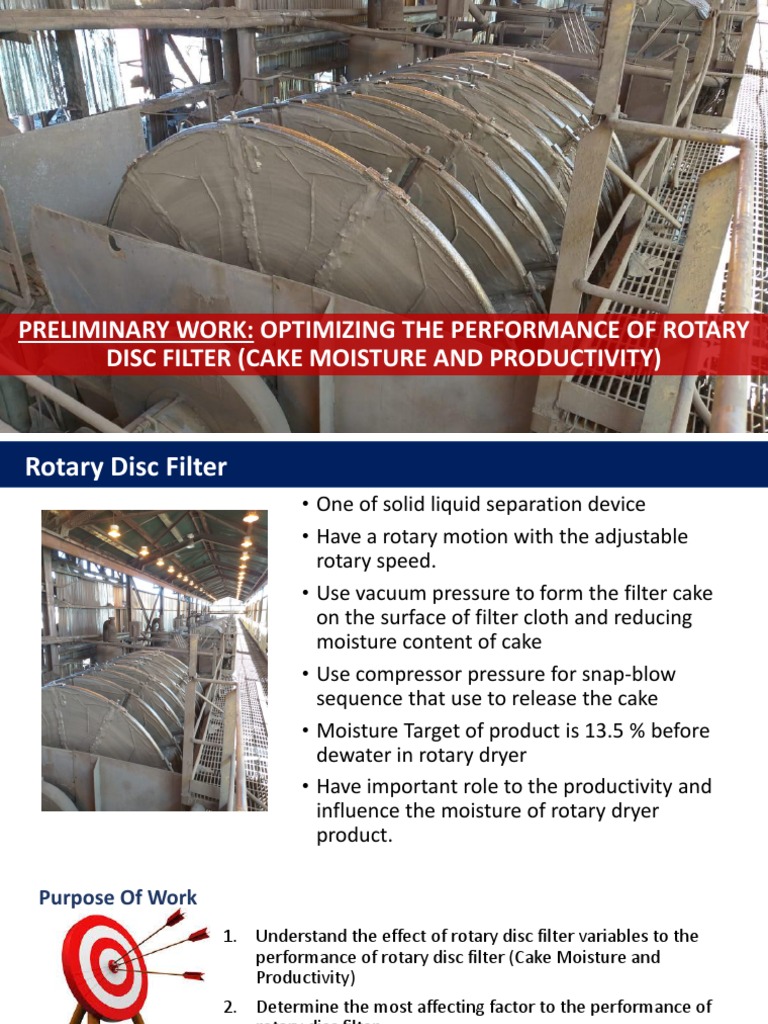 Optimizing The Performance of Rotary Disc Filter | PDF | F Test ...