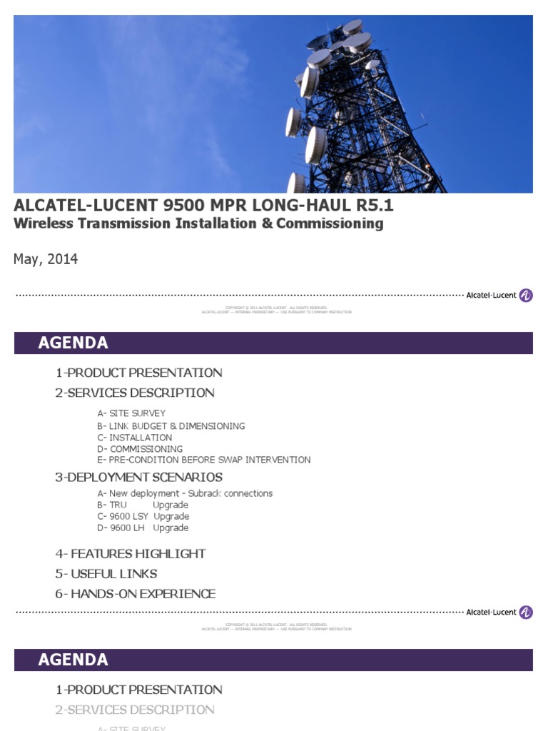 9500 MPR Long Haul - Training I&C R5.1 Draft | PDF | Ethernet | Cable ...