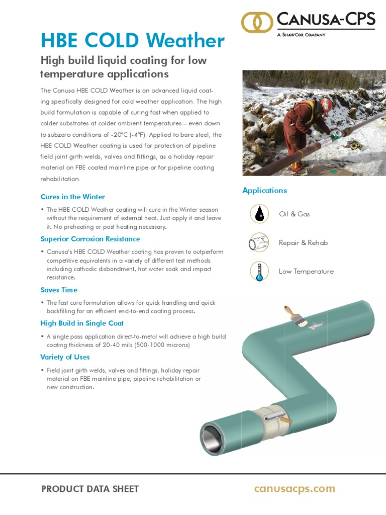 HBE COLD Weather: High Build Liquid Coating For Low Temperature ...