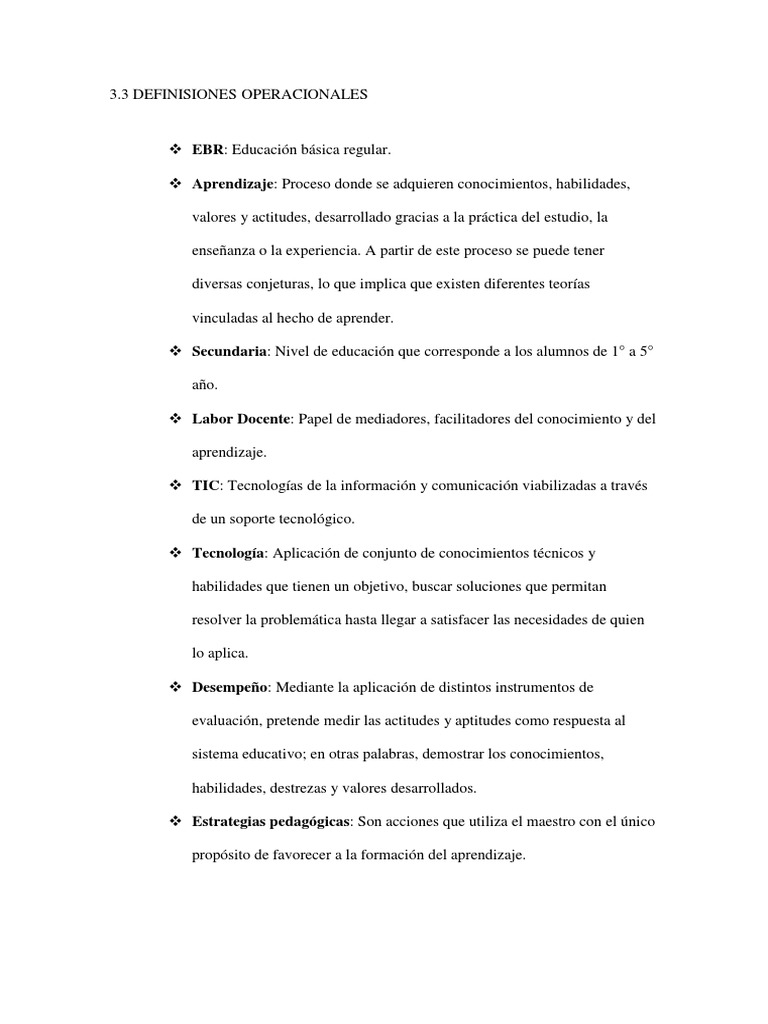 Definición Operacional | PDF