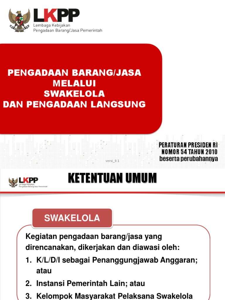 Proses Swakelola dalam Pengadaan Jasa | PDF