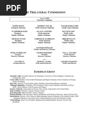 Trilateral Commission Members List The Crisis Of Democracy: Report On