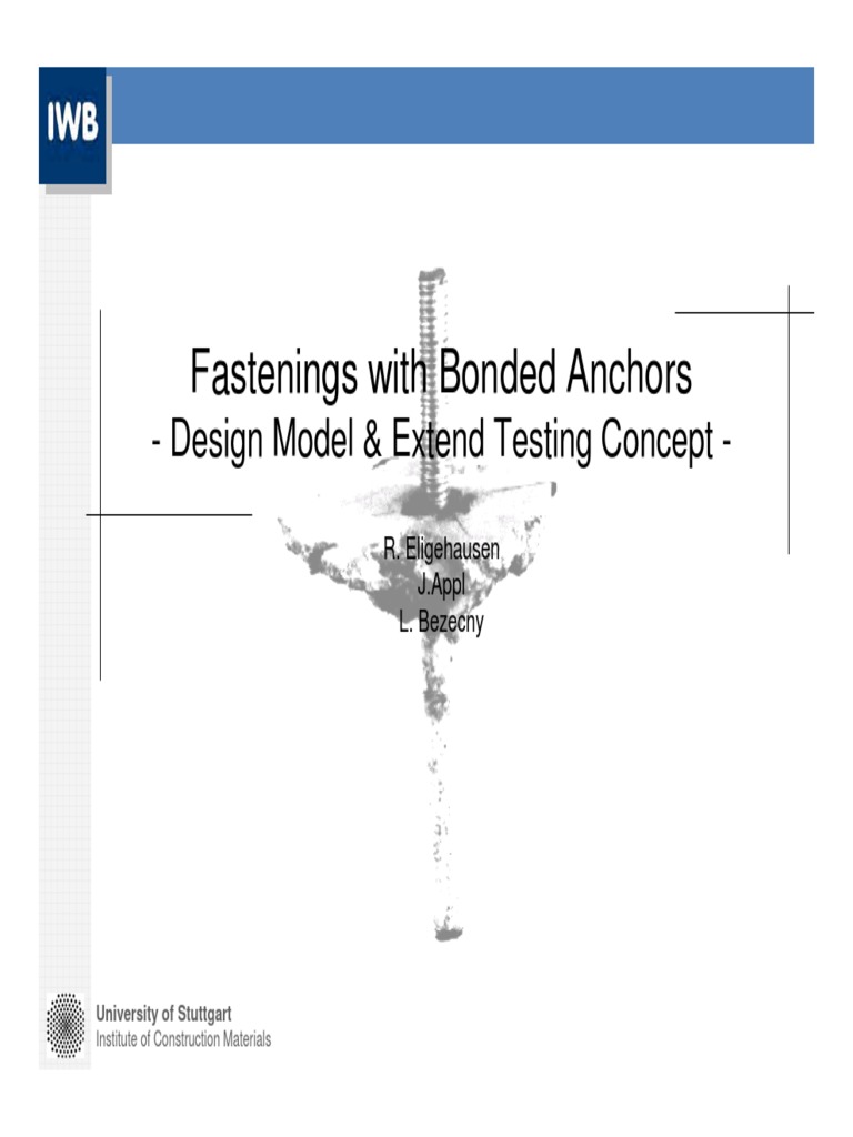 Bonded Anchors | PDF | Concrete | Chemistry