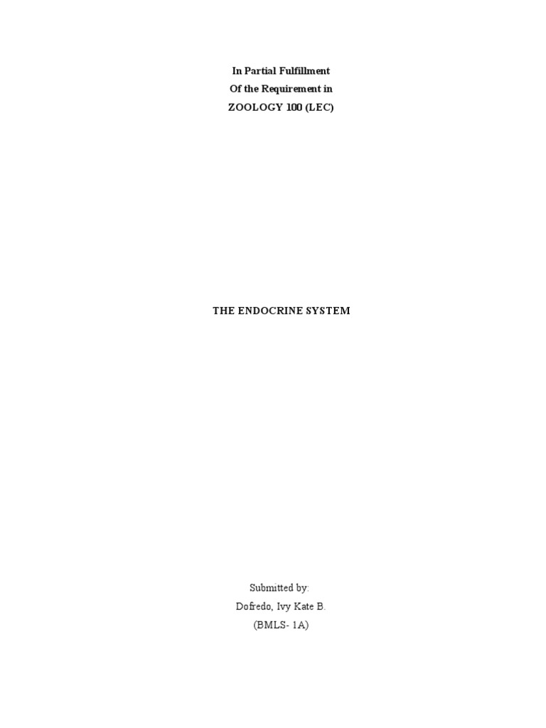 ZOOL100. Endocrine System | Download Free PDF | Endocrine System | Hormone