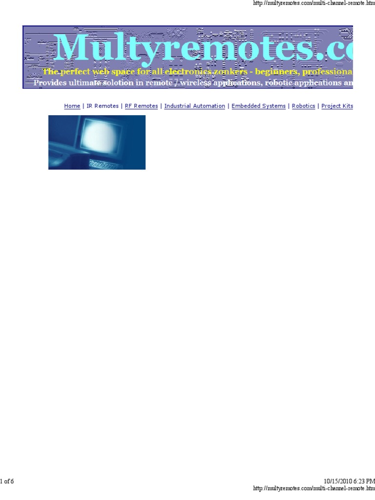 Multi Channel Remote | PDF | Microcontroller | Remote Control