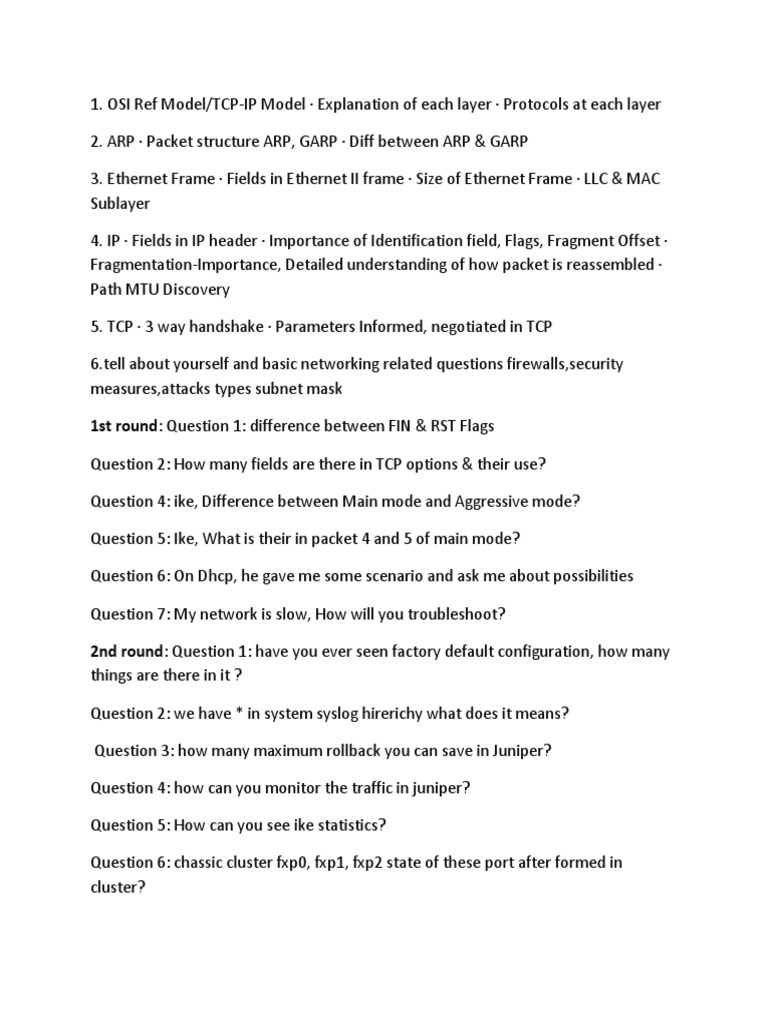 1st Round: Question 1: Difference Between FIN & RST Flags | PDF