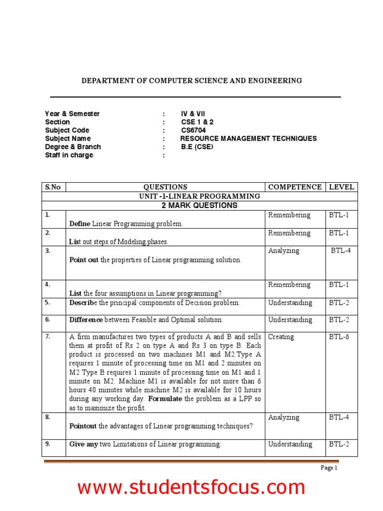Ge8151 Python Programming Question Bank Pdf Linear Programming Mathematical Optimization