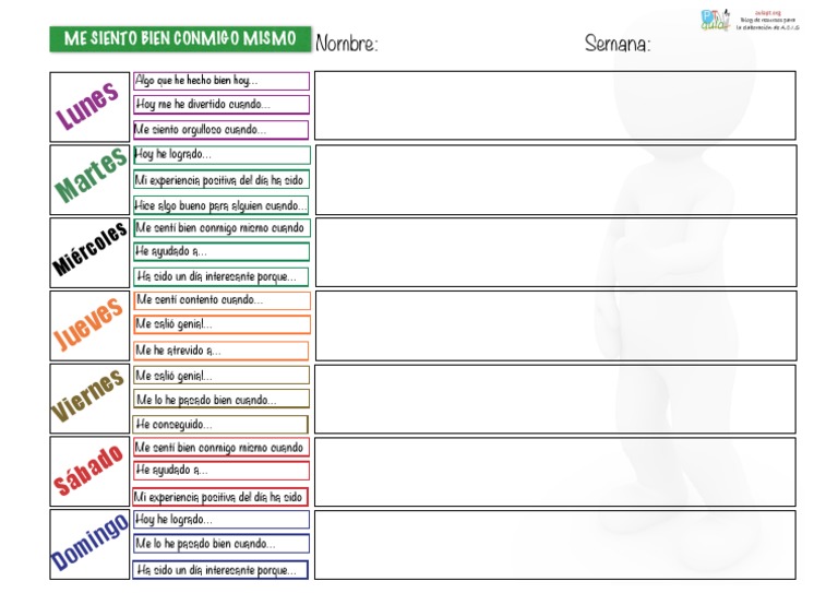 Diario de Una Autoestima Positiva | PDF