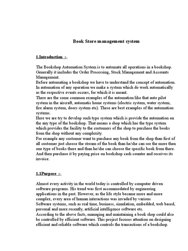 Book Store Management System Pdf User Computing Databases
