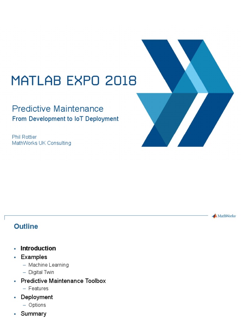 Predictive Maintenance From Development To Iot Deployment | PDF | Machine Learning | Matlab