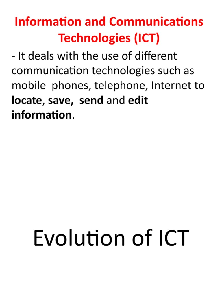 Evolution of ICT | Download Free PDF | Integrated Circuit | Electronics