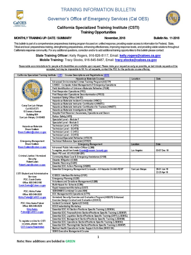 Training bulletin | Emergency Management | Improvised Explosive Device