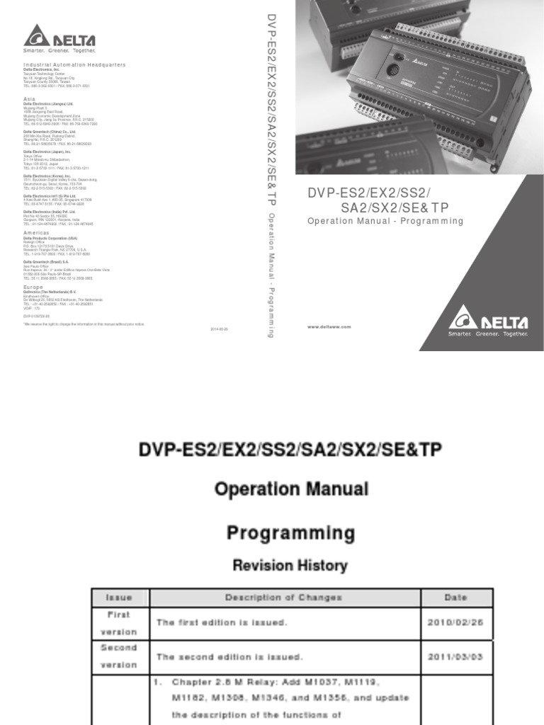 Manual de Programação Do CLP DELTA | PDF | Controlador lógico ...