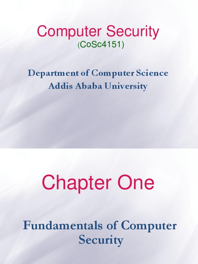 Chapter 1 | PDF | Vulnerability (Computing) | Computer Security
