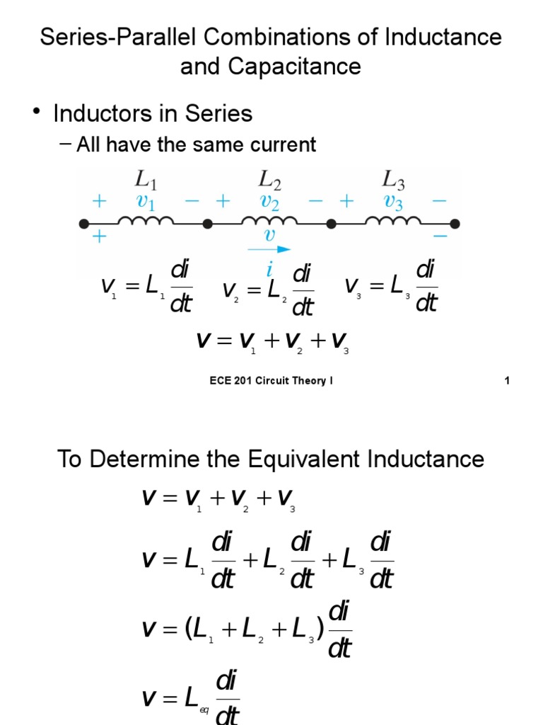 Inductors and Capacitors | PDF | Series And Parallel Circuits ...