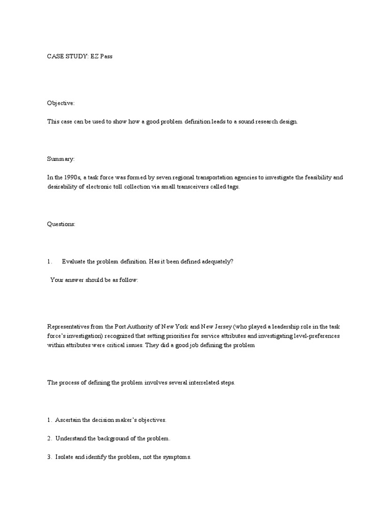 Case Study Solution | PDF | Menu | Research Design