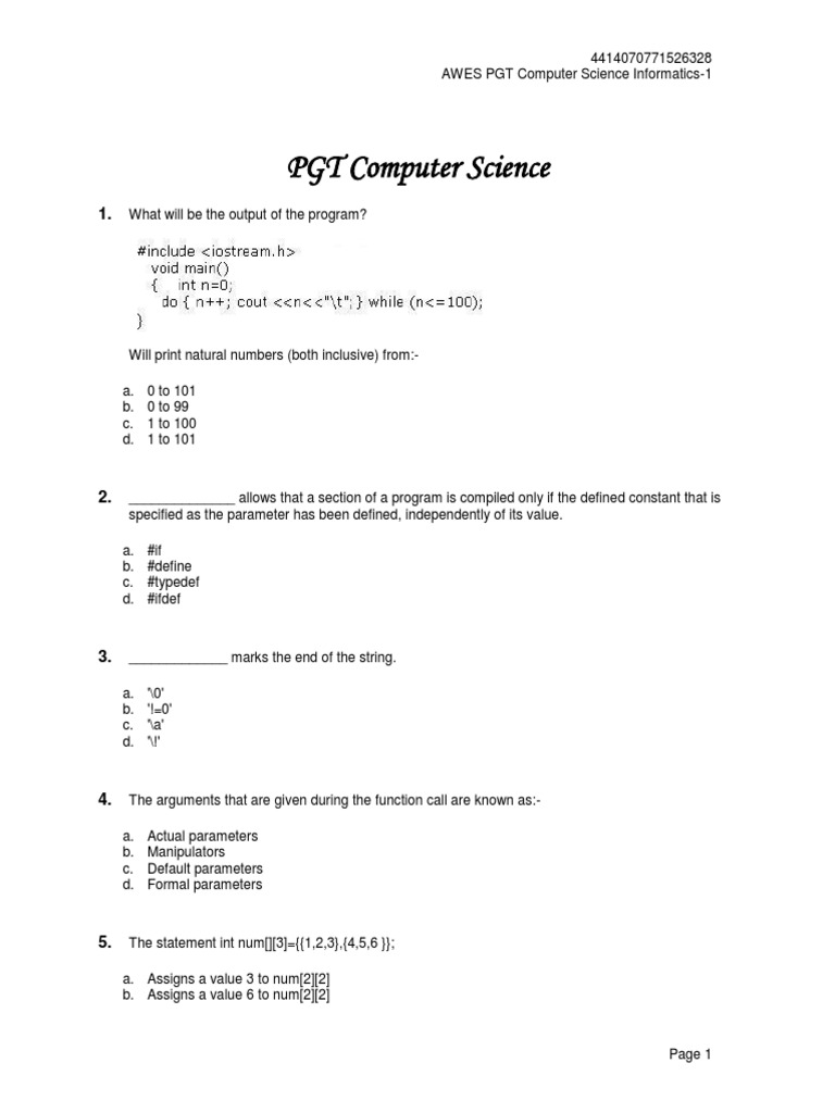 5year PDF | PDF | Pointer (Computer Programming) | Parameter (Computer Programming)
