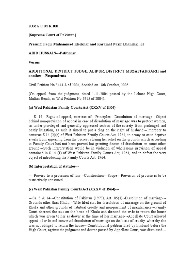 Divorce On Cruelty | PDF | Ex Parte | Judgment (Law)