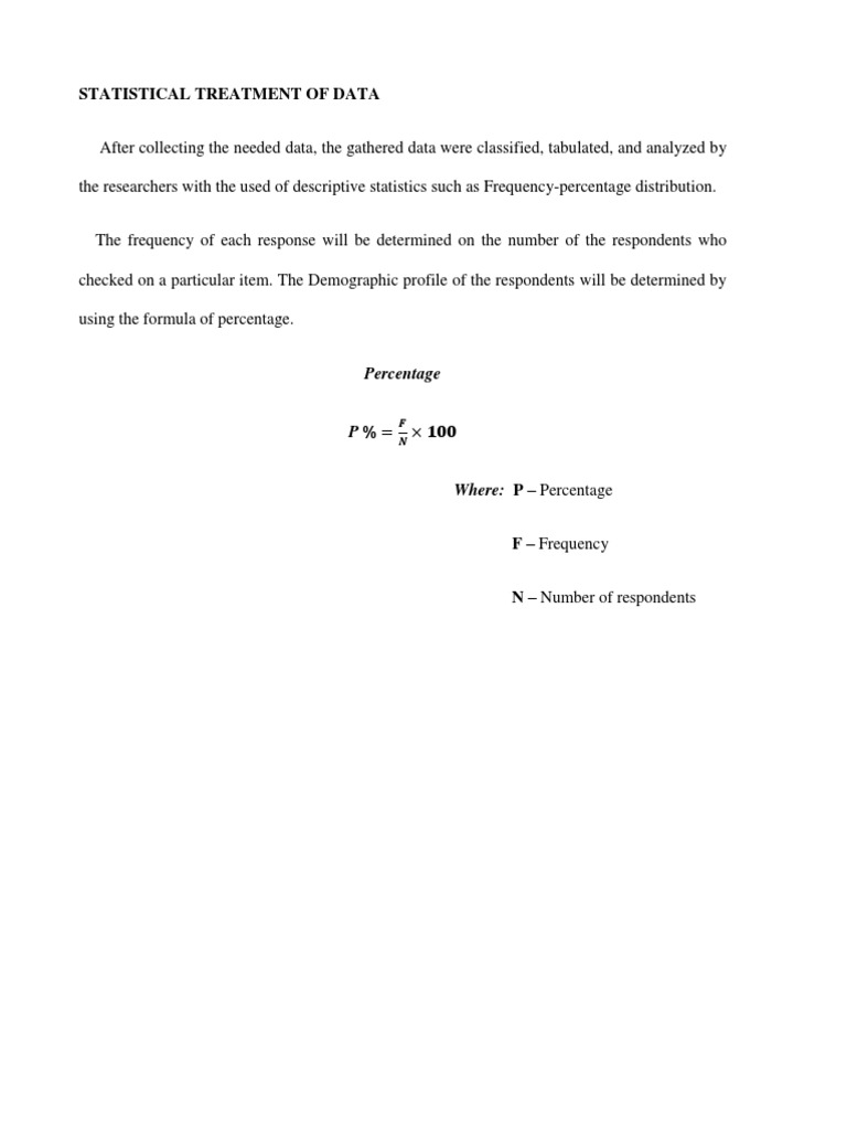 Statistical Treatment of Data | PDF
