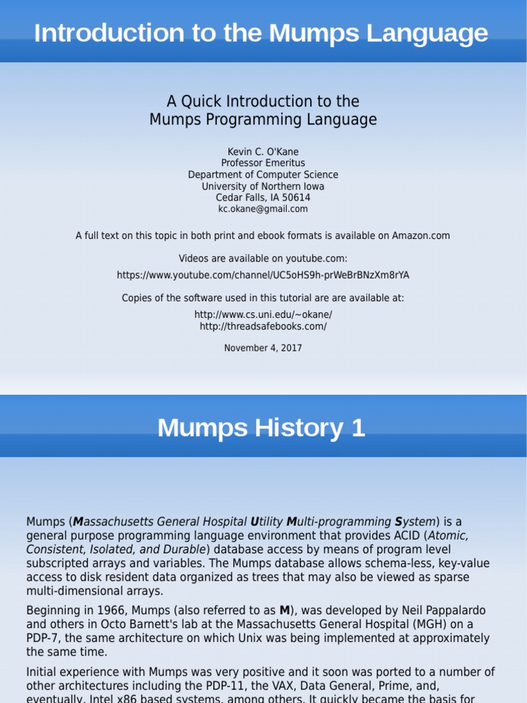 MumpsTutorial PDF | PDF | Control Flow | Variable (Computer Science)