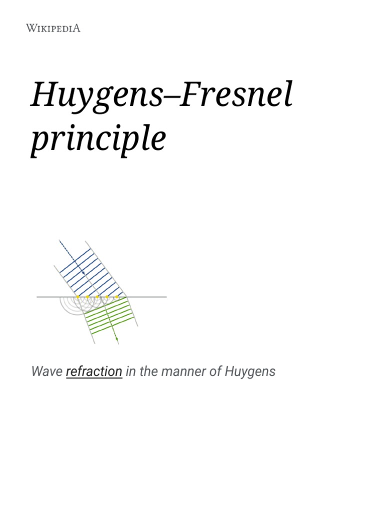 Huygens-Fresnel Principle Explained | PDF | Condensed Matter Physics ...