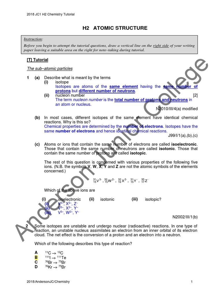 Isotopes, Atomic Structure, and Properties of H, He, Li, C, O, Mg, As ...